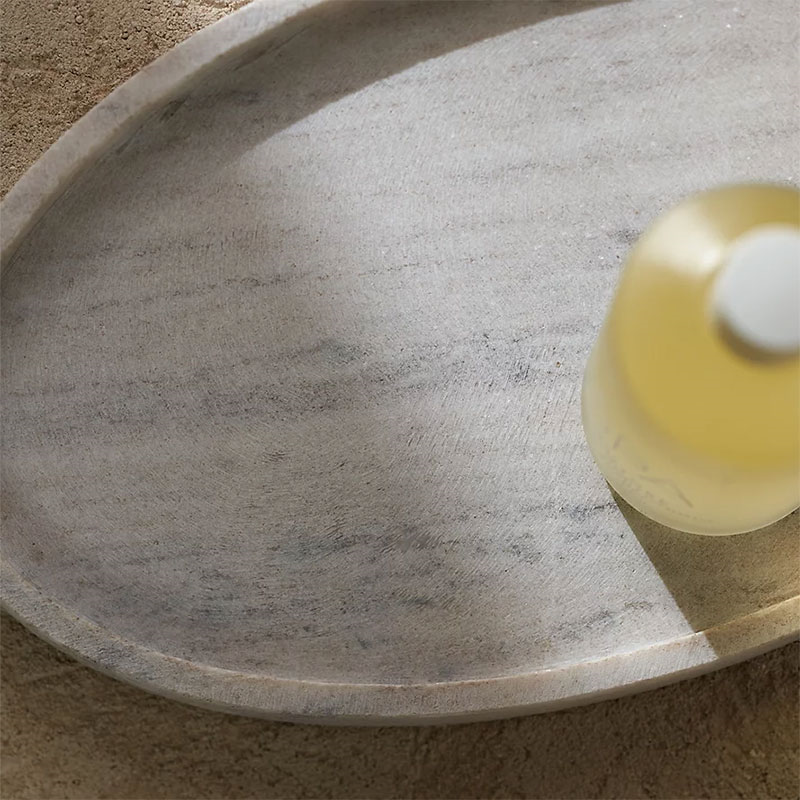 Marble Oval Board, 20 x 34cm, Grey / Stone | The Wedding Present Company