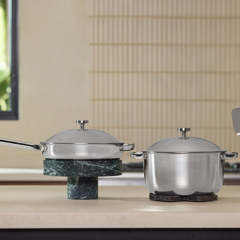 Titanium Pro Cookware Duo, Chrome | The Wedding Present Company