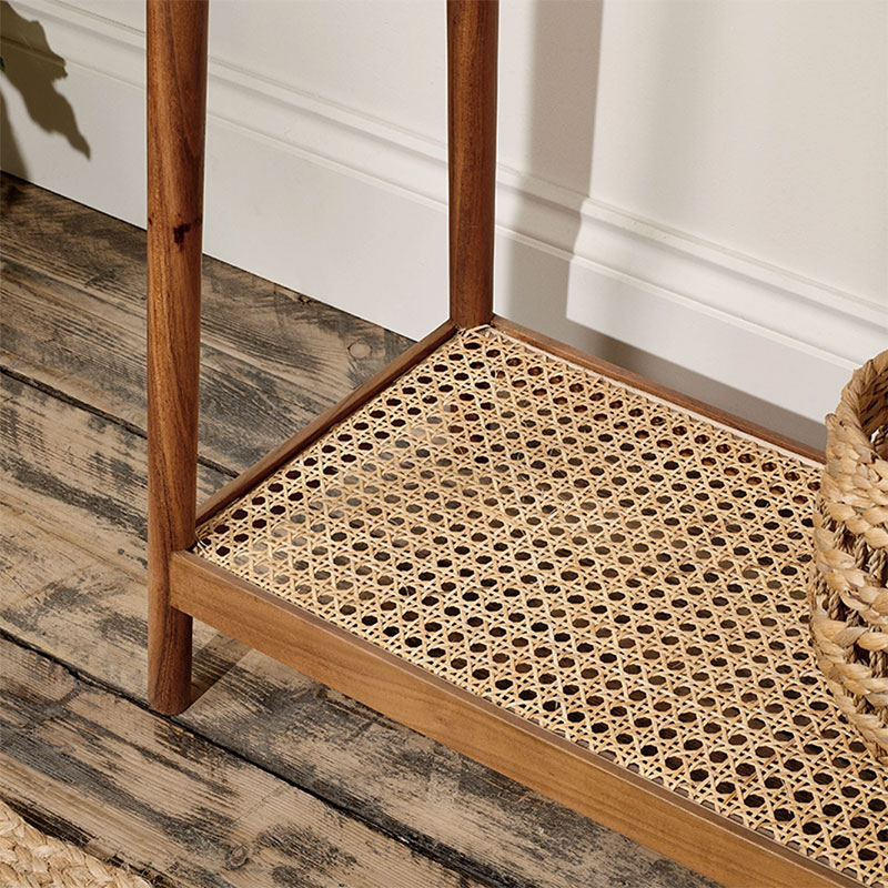 Erabar Acacia Cane Console Table Natural The Wedding Present Company